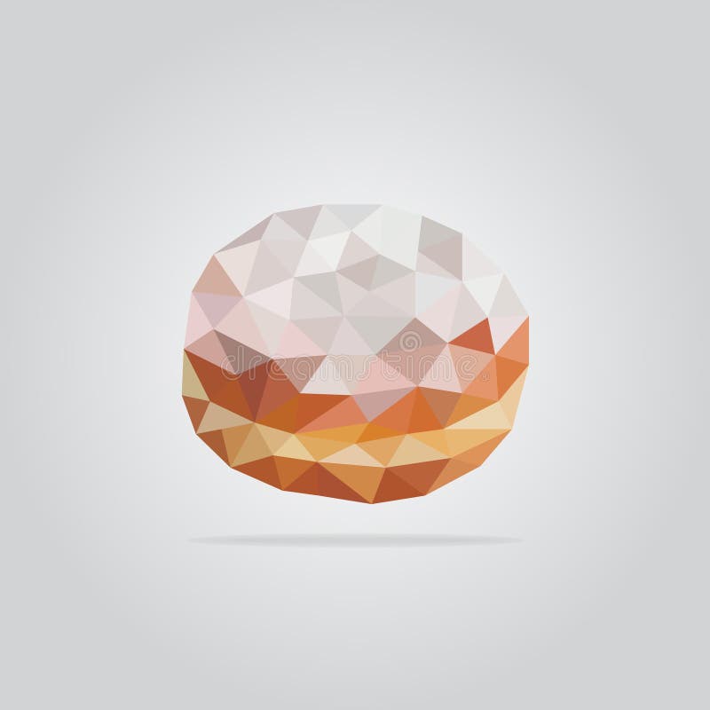 Polygonal Donut Illustration Stock Vector - Illustration of polygon ...
