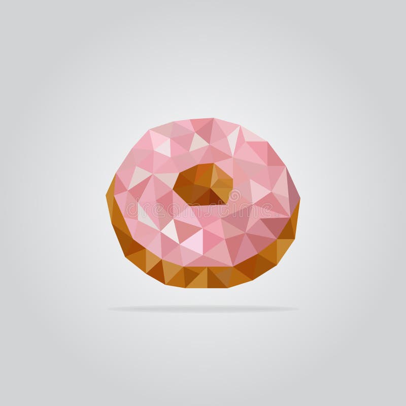 Polygonal Donut, Cakes, Sweet Stock Vector - Illustration of graphic ...