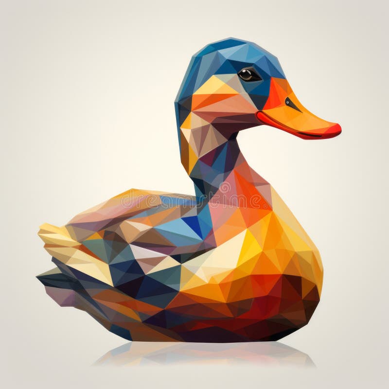 Polygonal Duck Abstract Illustration for Poster Designs and Logos Stock ...