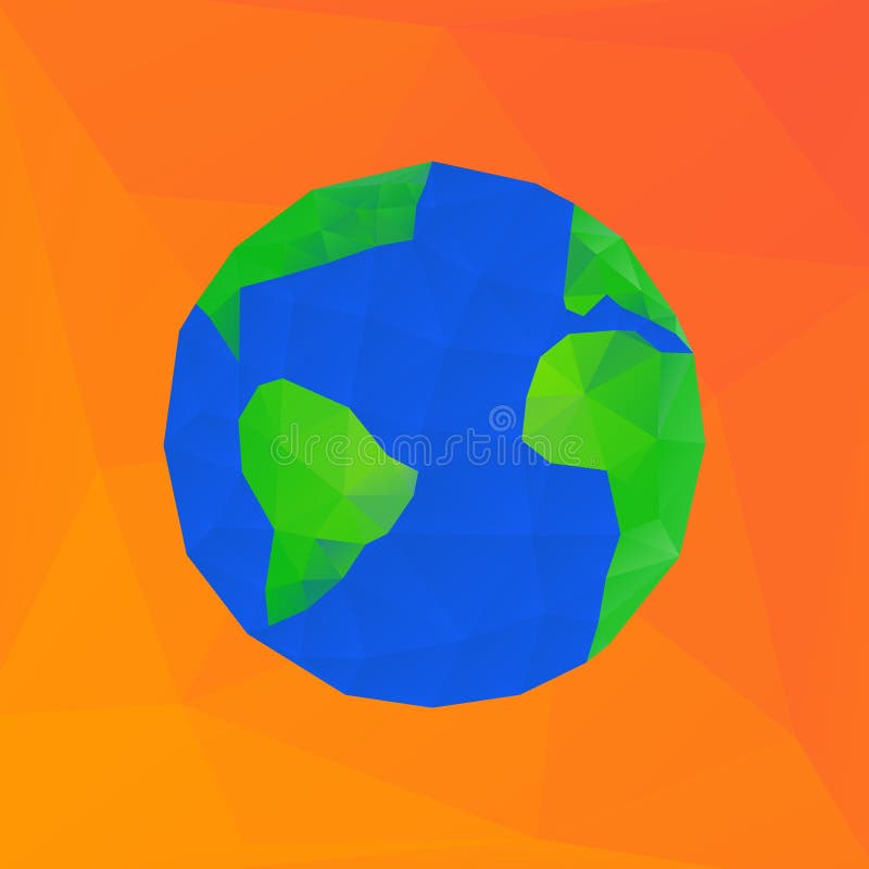 Polygonal Earth Planet - Vector Illustration Stock Vector ...