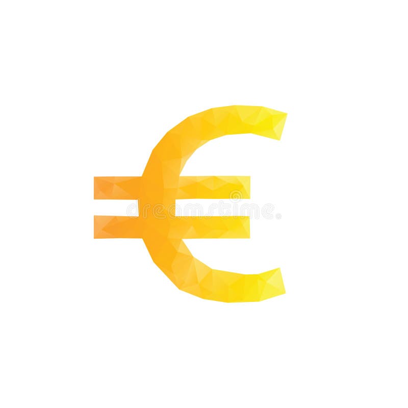 Polygonal euro sign. stock illustration. Illustration of sign - 83970166