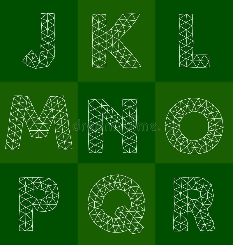 Polygonal font stock vector. Illustration of letter, typography - 56436919