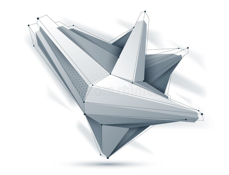 Polygonal Form Vector Abstract Design, Modern Futuristic Shape AI ...