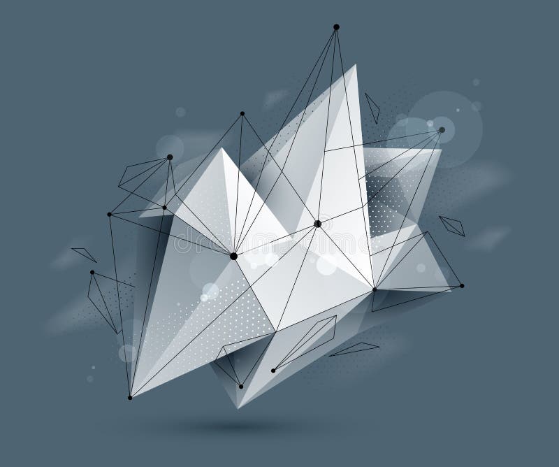 Polygonal Form Vector Abstract Design, Modern Futuristic Shape AI ...