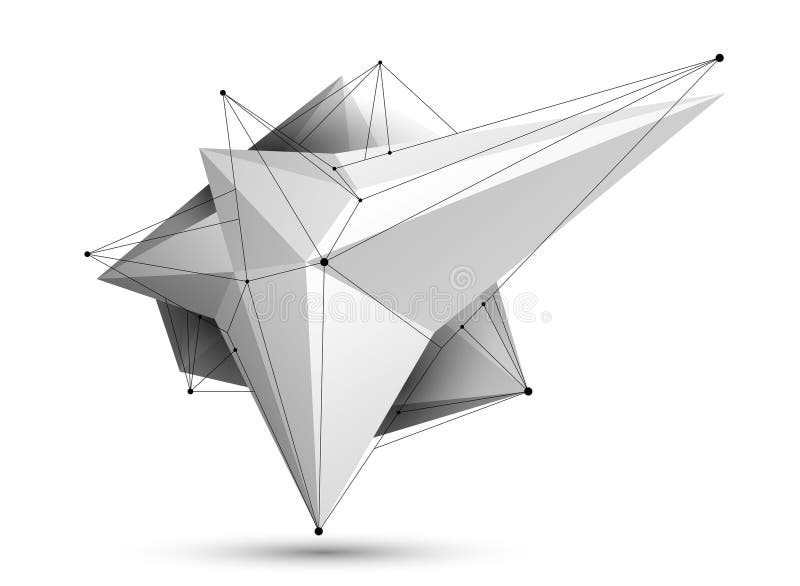 Polygonal Form Vector Abstract Design, Modern Futuristic Shape AI ...