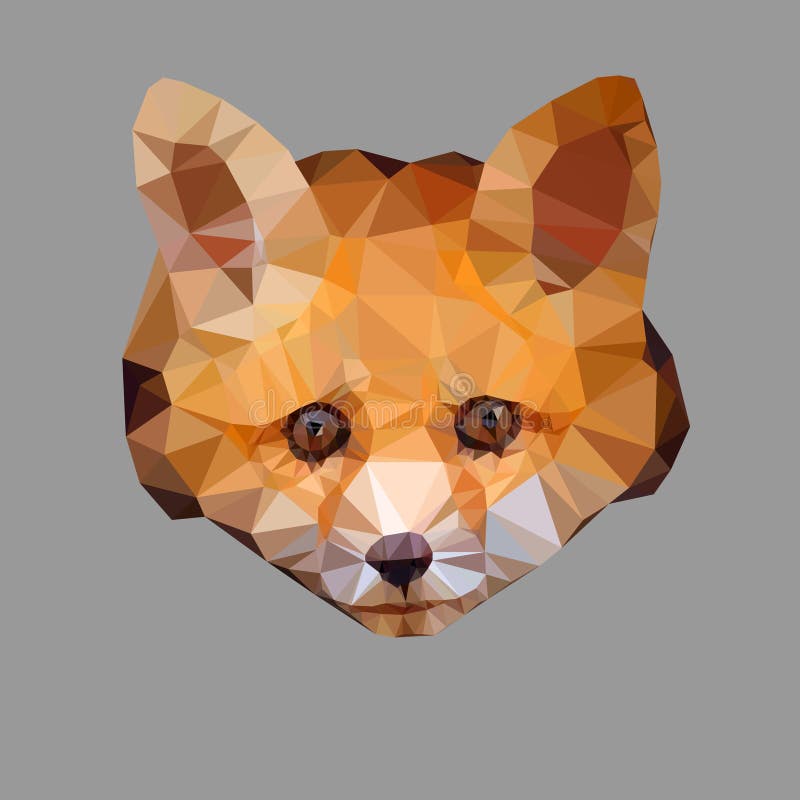 Polygonal fox stock vector. Illustration of style, vector - 55975221
