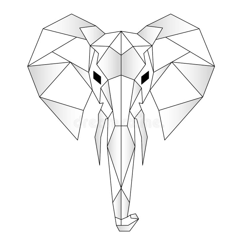 Polygonal Geometric Animal. Abstract Linear Isolated Objects Stock ...