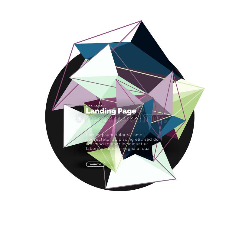 Polygonal Geometric Design, Abstract Shape Made of Triangles, Trendy ...