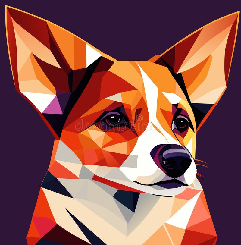 Polygonal Geometric Dog Portrait. Illustration Stock Illustration ...