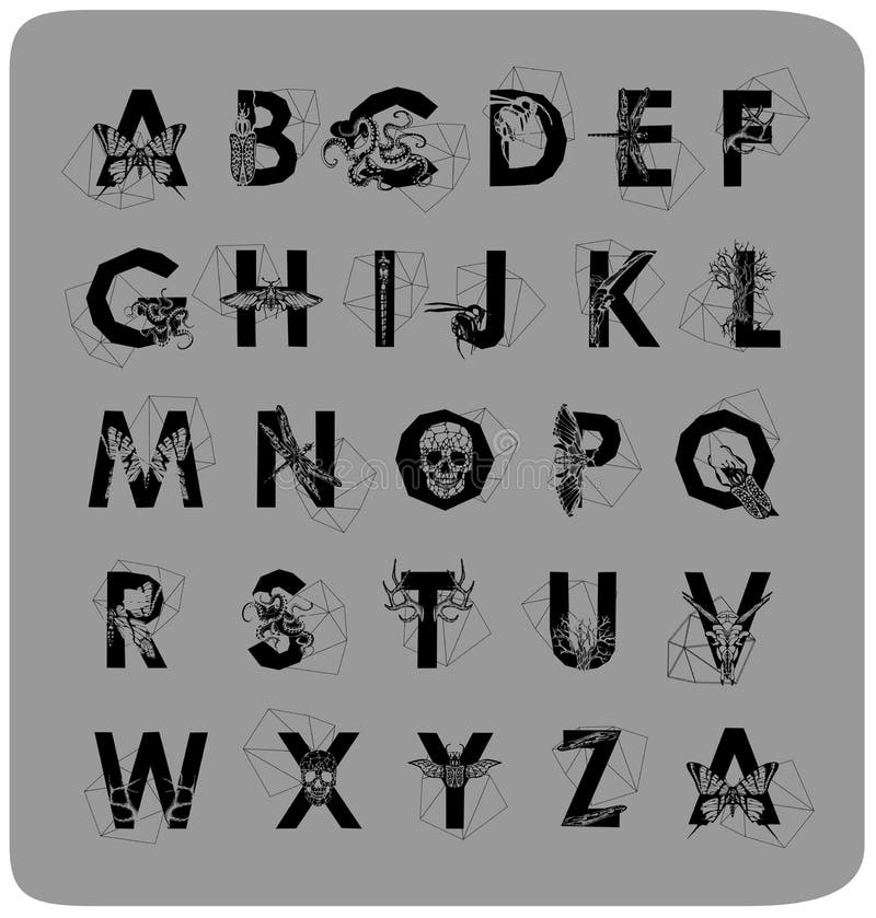 Polygonal geometric font stock vector. Illustration of element - 70770968