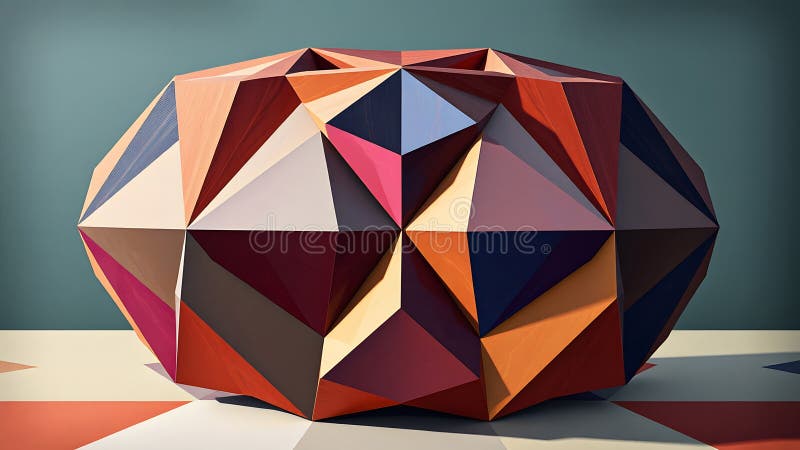 Polygonal Geometric Shapes Connected To Form Ellipses Stock ...