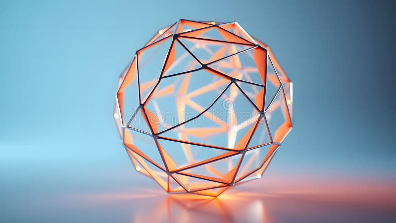Polygonal Geometric Shapes Connected To Form a Sphere Stock ...