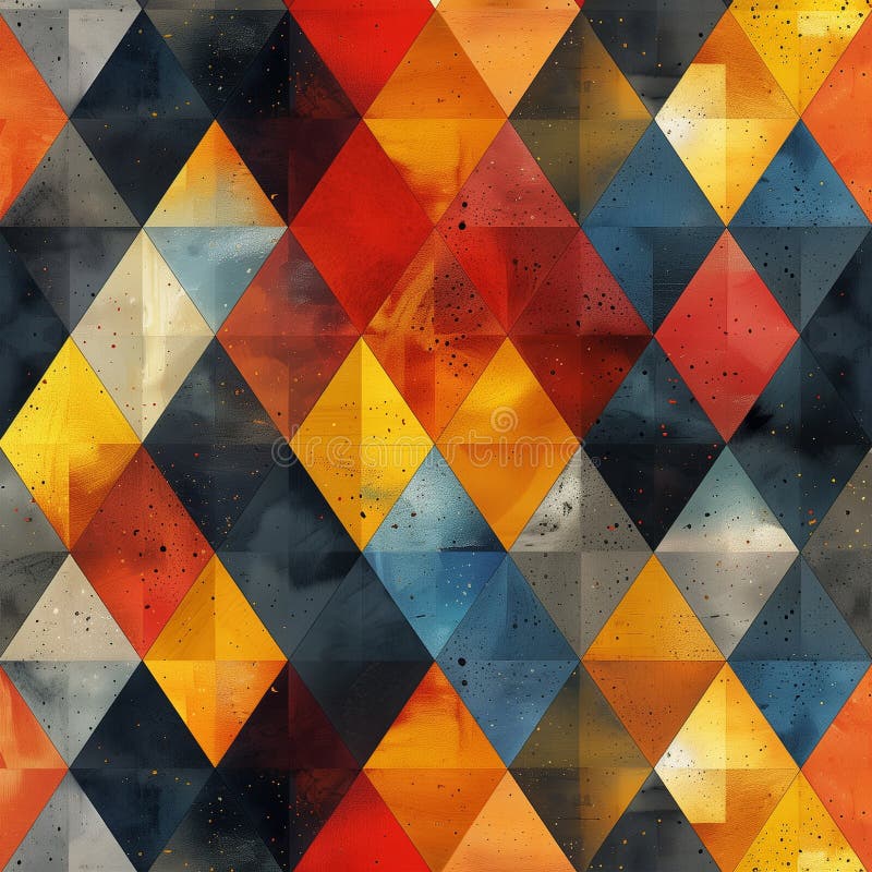 Polygonal Geometric Shapes Pattern Seamless Minimalist Design High Resolution Abstract