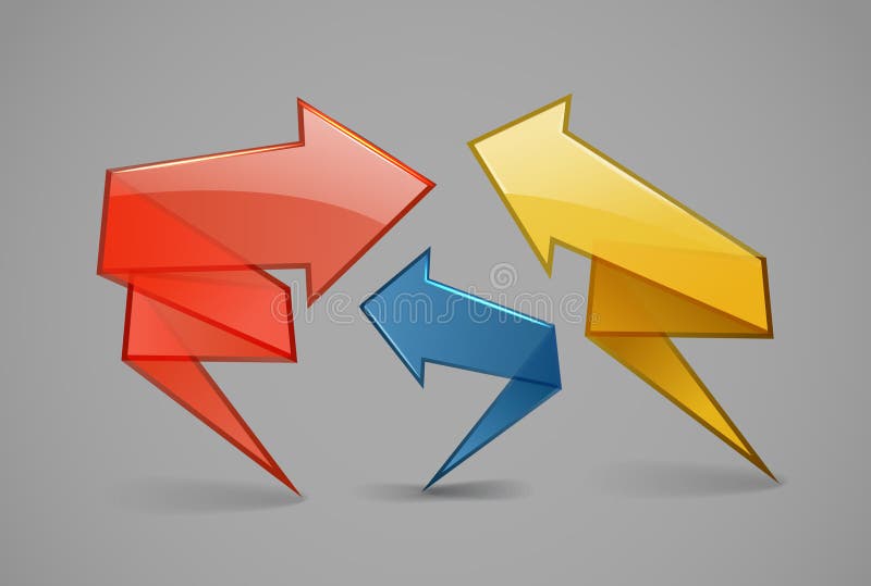 Polygonal glass arrows stock vector. Illustration of conceptual - 21834910