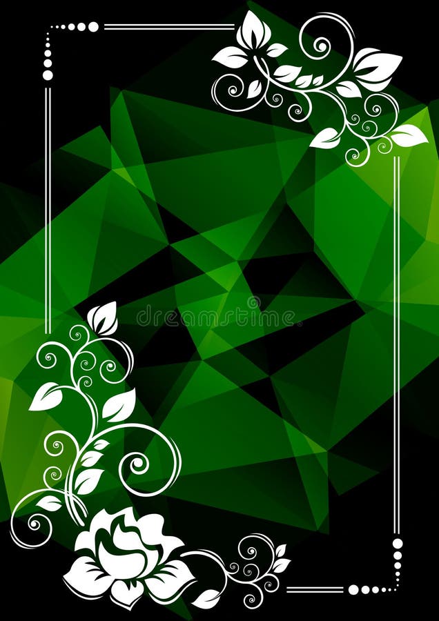 Polygonal green border stock vector. Illustration of decorative - 67222471