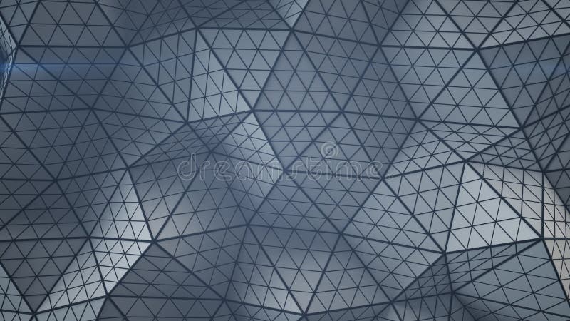 Polygonal Grey Wall Geometric Distorted 3D Render Stock Illustration ...
