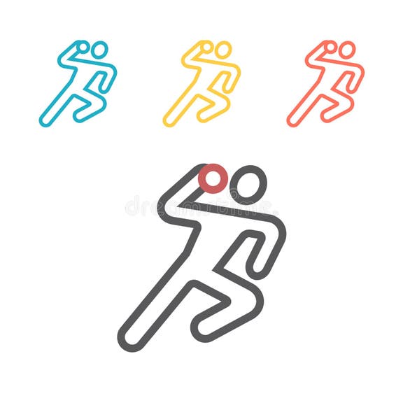 Polygonal Handball Player. Vector Signs for Web Graphics Stock Vector ...