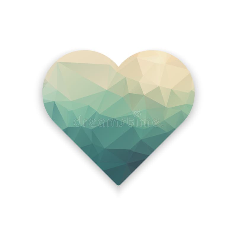 Polygonal Heart. Low Poly, Valentines Day Vector Stock Vector ...