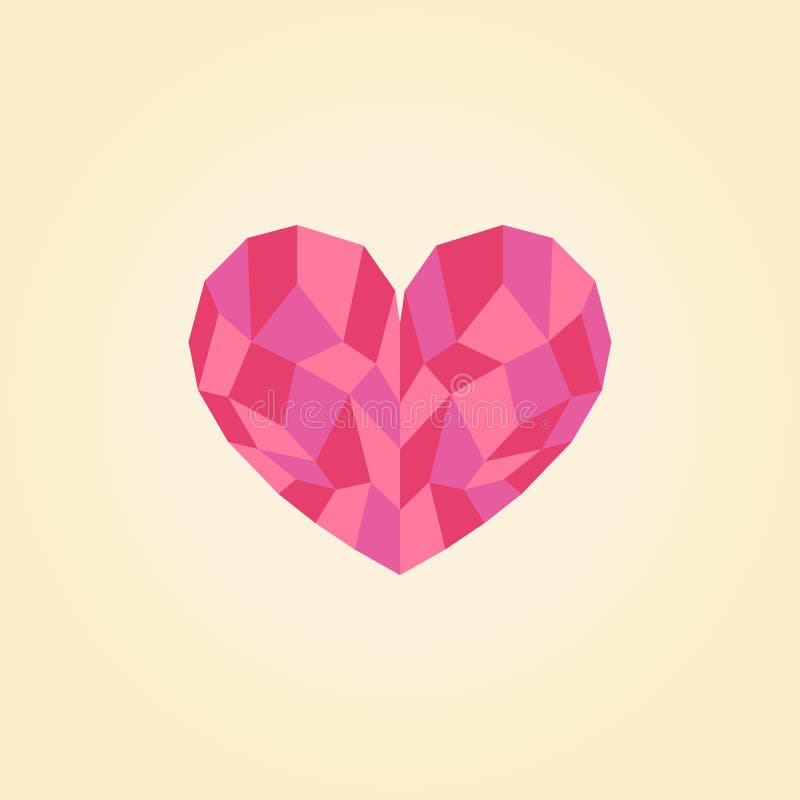 Polygonal Heart. Low Poly Vector Love Symbol Stock Vector ...