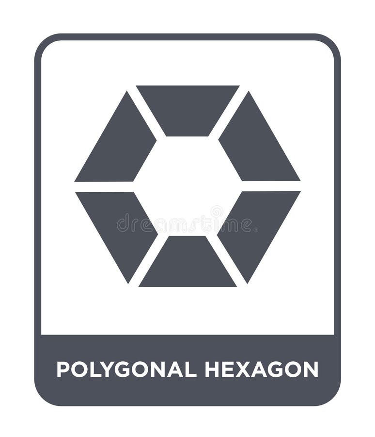 Polygonal Hexagon Icon in Trendy Design Style. Polygonal Hexagon Icon ...