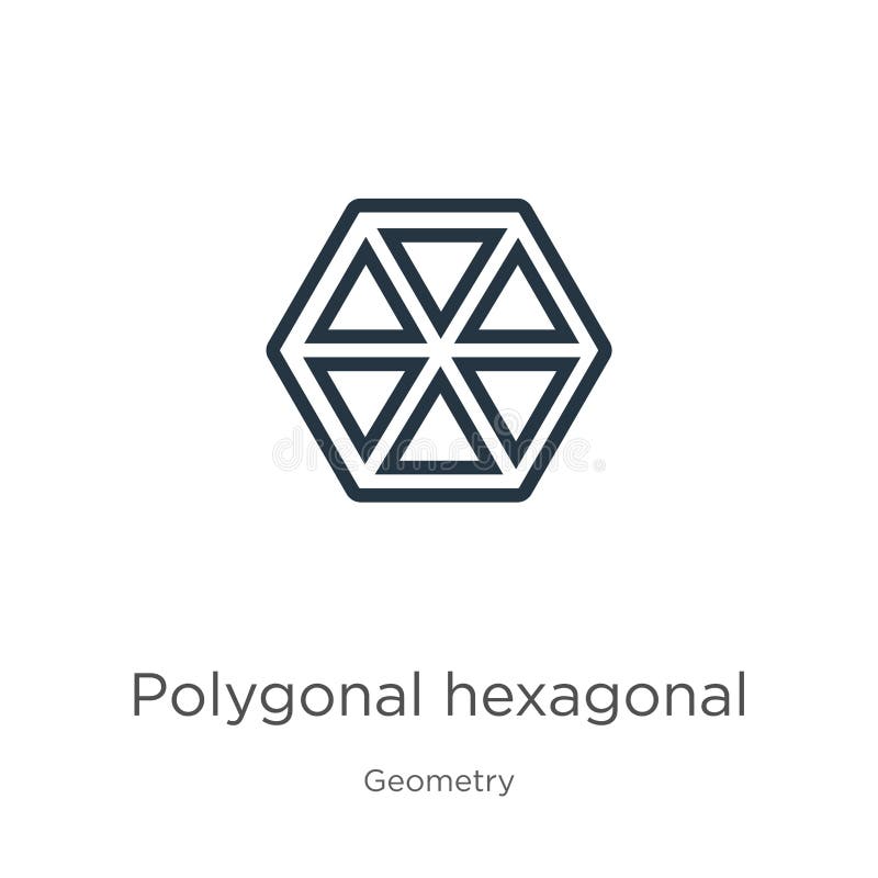 Polygonal Hexagonal Transparent Icon. Polygonal Hexagonal Symbol Stock ...
