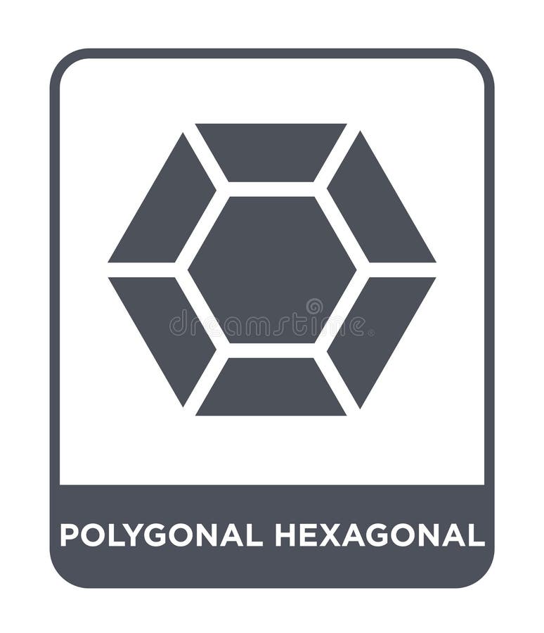 Polygonal Hexagonal Icon in Trendy Design Style. Polygonal Hexagonal ...