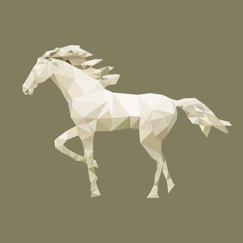 Polygonal Horse, Polygon Animal, Vector Stock Vector - Illustration of ...