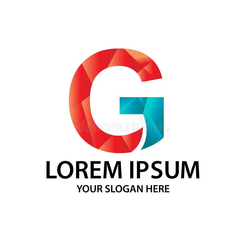 Polygonal Initial G with Logo Stock Vector - Illustration of modern ...