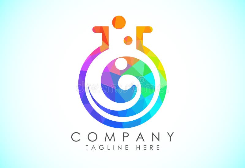 Polygonal Lab Logo Design Vector Template, Low Poly Lab Logo Science ...