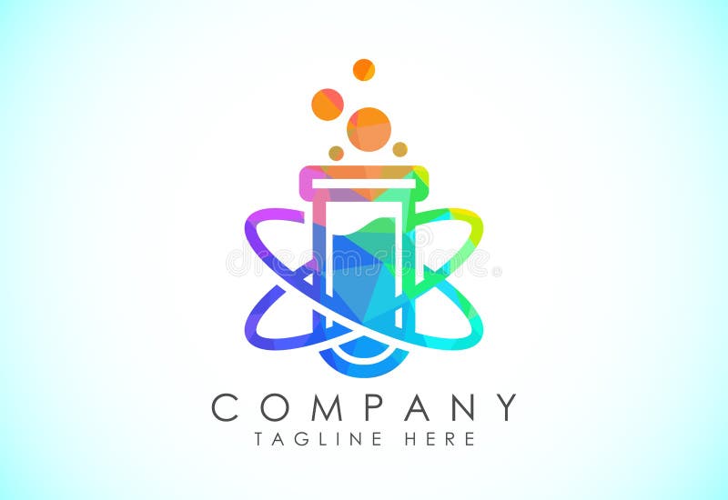 Polygonal Lab Logo Design Vector Template, Low Poly Lab Logo Science ...