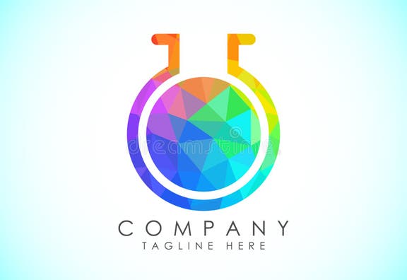 Polygonal Lab Logo Design Vector Template, Low Poly Lab Logo Science ...
