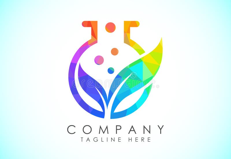 Polygonal Lab Logo Design Vector Template, Low Poly Lab Logo Science ...