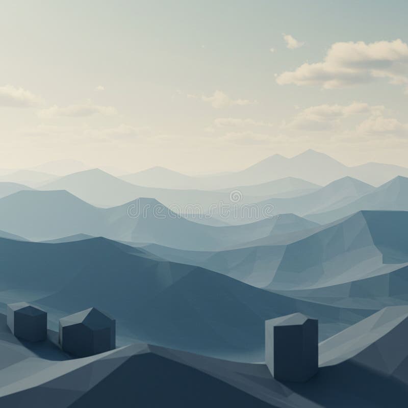 Overlapping Angular Mountain Ridges Stock Illustrations – 1 Overlapping ...