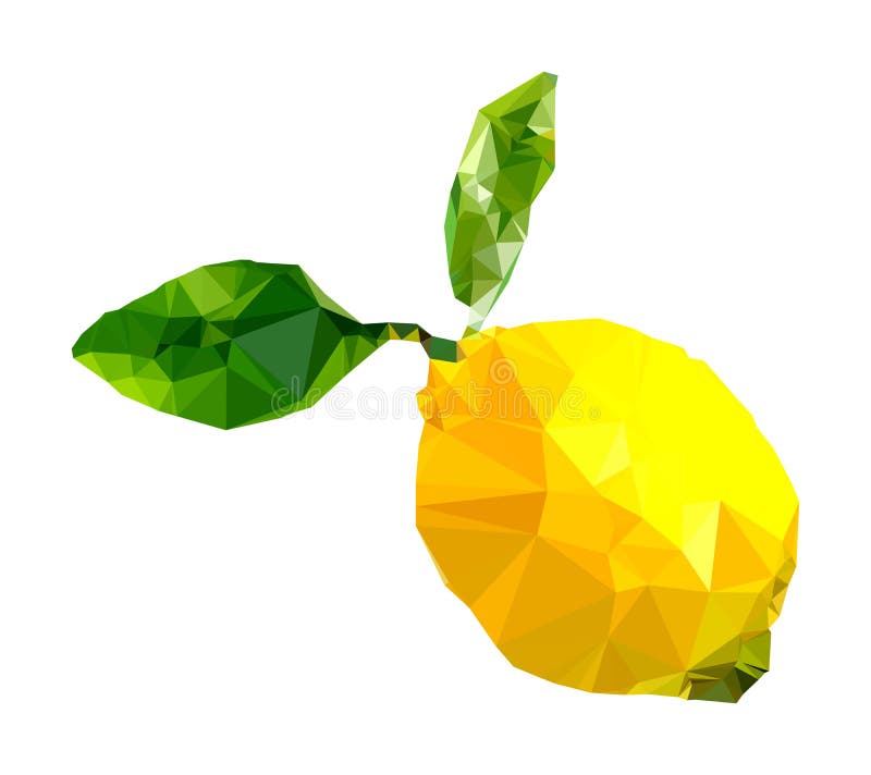 Polygonal Lemon Illustration Stock Vector - Illustration of ...