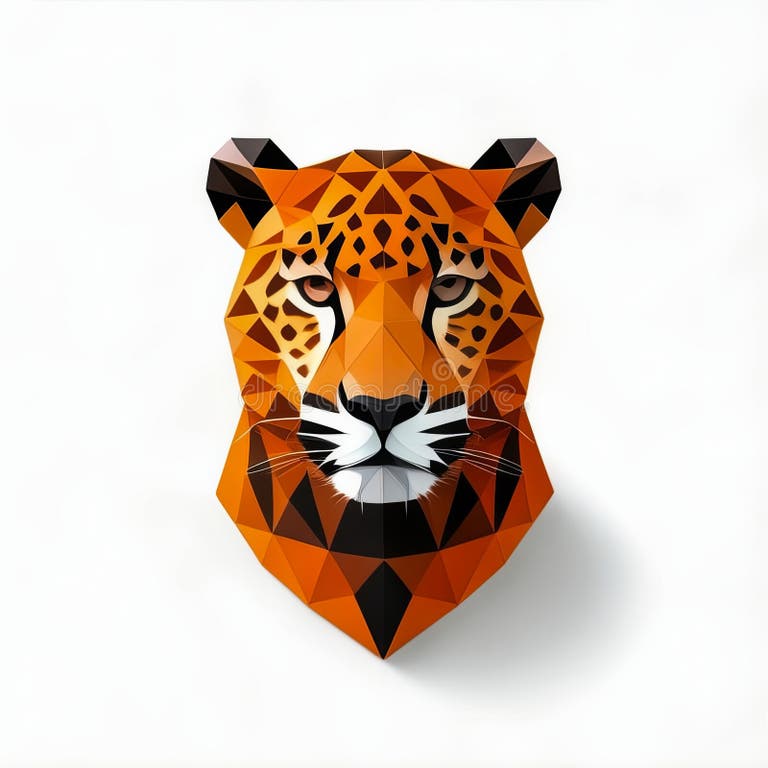 Polygonal Leopard stock illustration. Illustration of stylish - 326503516