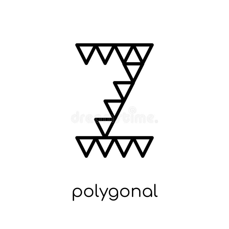 Polygonal Letter Z of Small Triangles Icon from Geometry Collect Stock ...