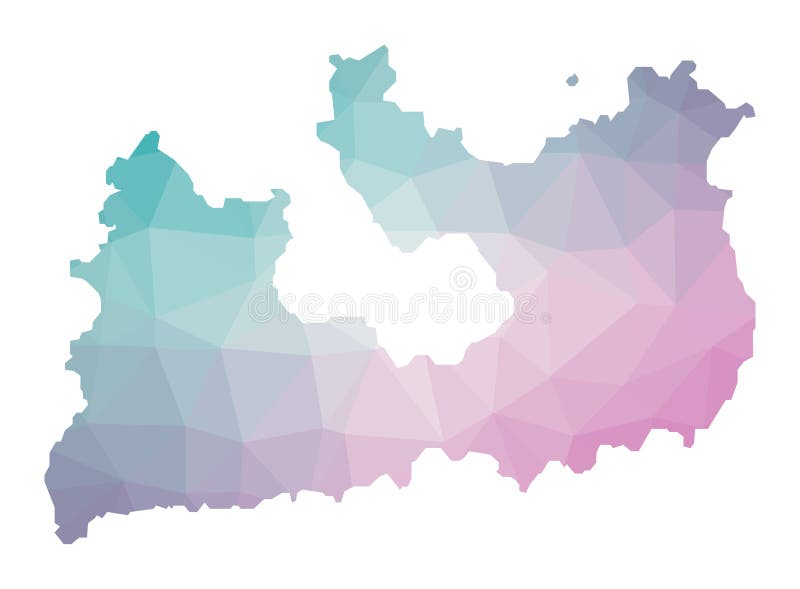 Polygonal map of Milos. stock vector. Illustration of outline - 180480189