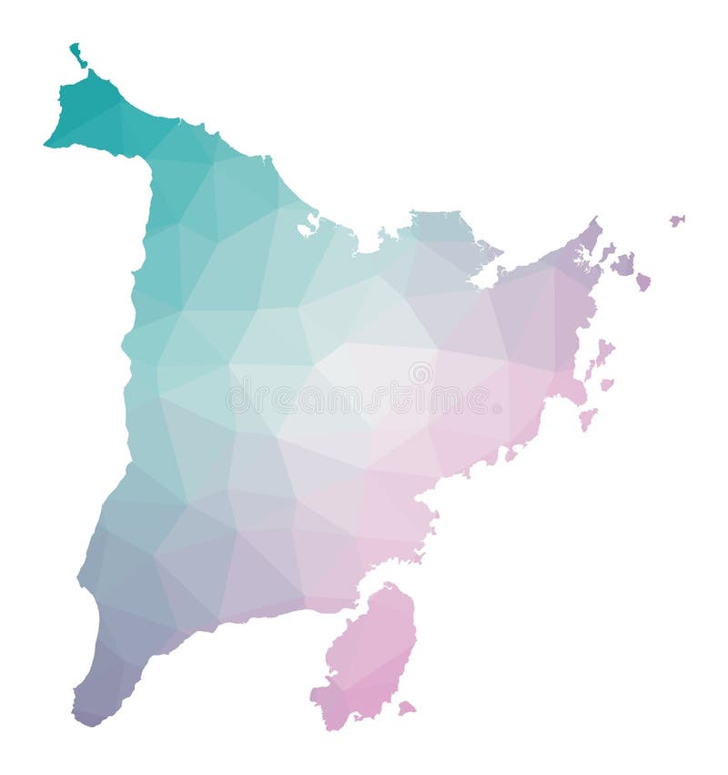 Polygonal map of Panay. stock vector. Illustration of outline - 180756799