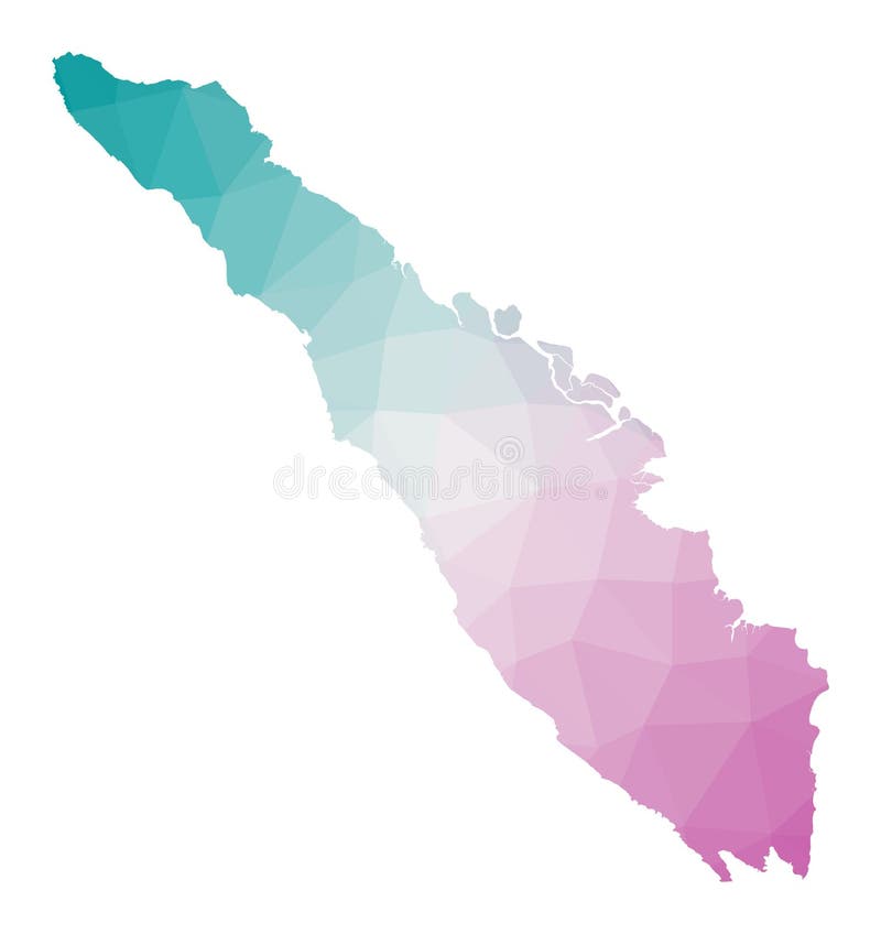 Polygonal map of Sumatra. stock vector. Illustration of element - 182553724