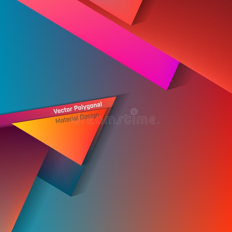 Polygonal Material Design stock vector. Illustration of graphic - 66425807