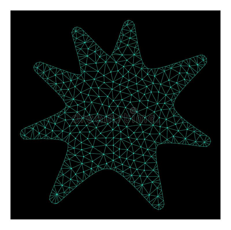 Mesh Exploding Boom in Polygonal Carcass Vector Style Stock Vector ...