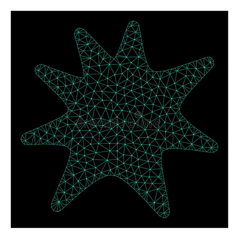 Mesh Exploding Boom in Polygonal Carcass Vector Style Stock Vector ...