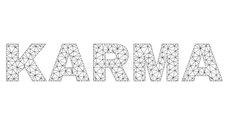 Word KARMA For Coloring. Vector Decorative Zentangle Object Stock ...