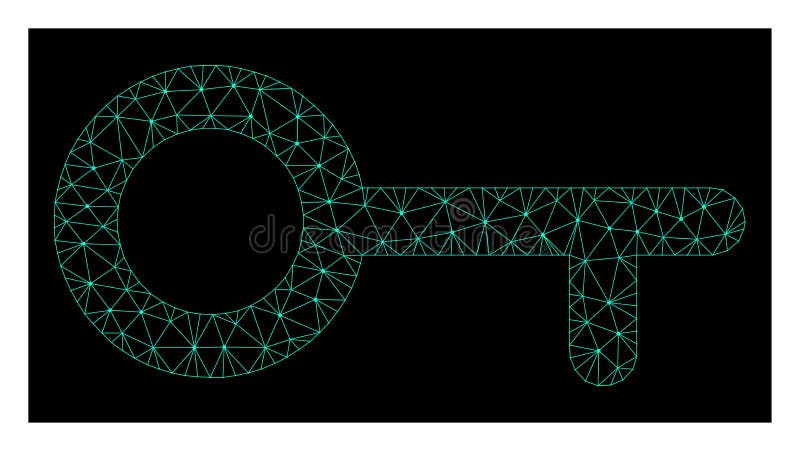 Mesh Key in Polygonal 2D Vector Style Stock Vector - Illustration of ...