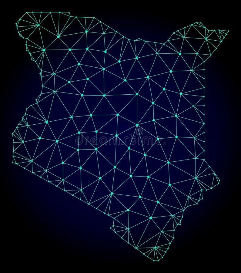 Kenya Map Polygonal Blue Stock Illustrations – 37 Kenya Map Polygonal ...