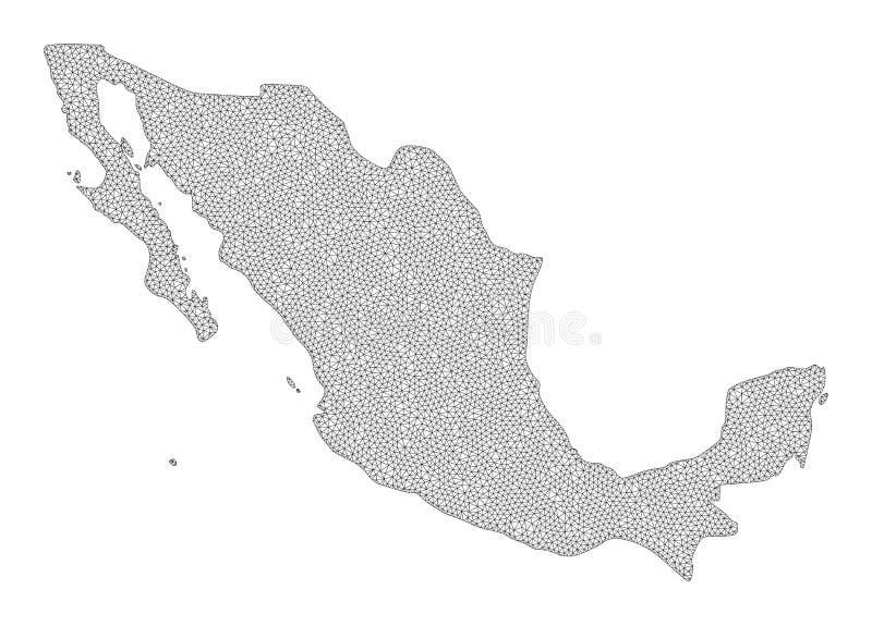 Mexico Map - High Detailed Black Map with Counties/regions/states of ...