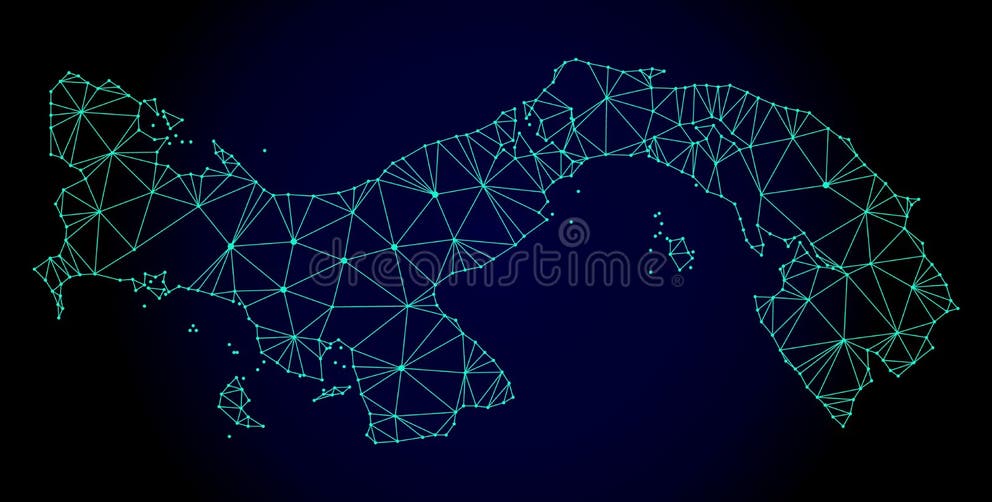 Polygonal Panama Map Stock Illustrations – 141 Polygonal Panama Map ...