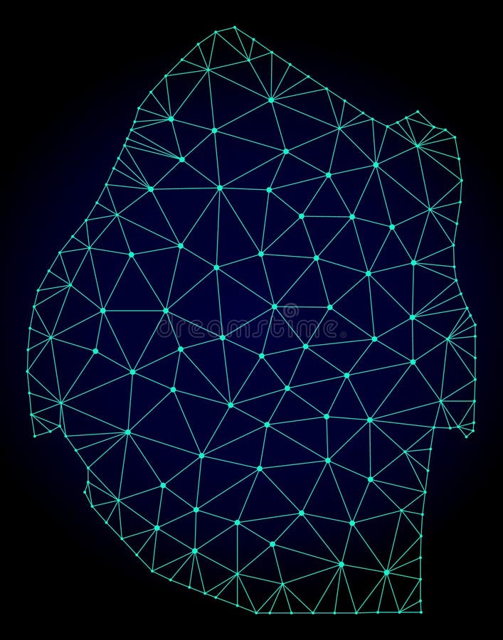 Polygonal 2D Mesh Vector Map of Swaziland Stock Vector - Illustration ...
