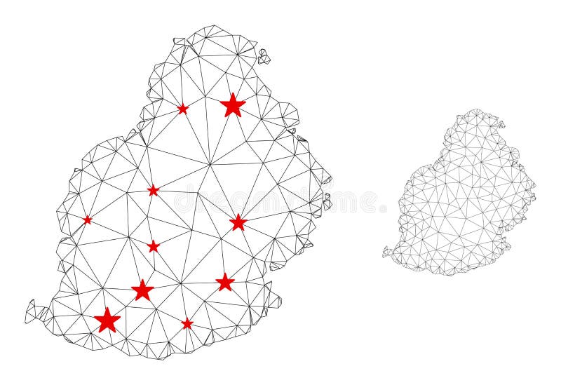 Mauritius Star Flag. Mauritian Star Shape Flag Stock Vector ...