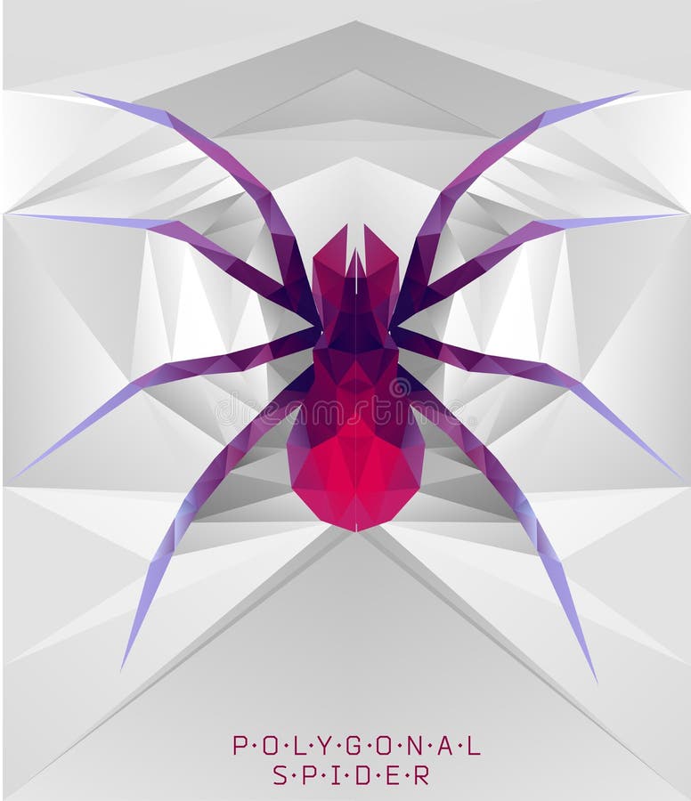 Polygonal Spider. Geometric Illustration Stock Vector - Illustration of ...